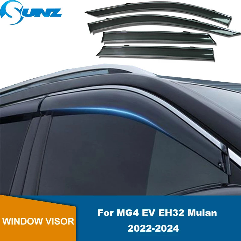 Car Door Visor For MG Mulan MG4 EV EH32 2022 2023 2024 Side Sun Rain Guard Deflectors ...