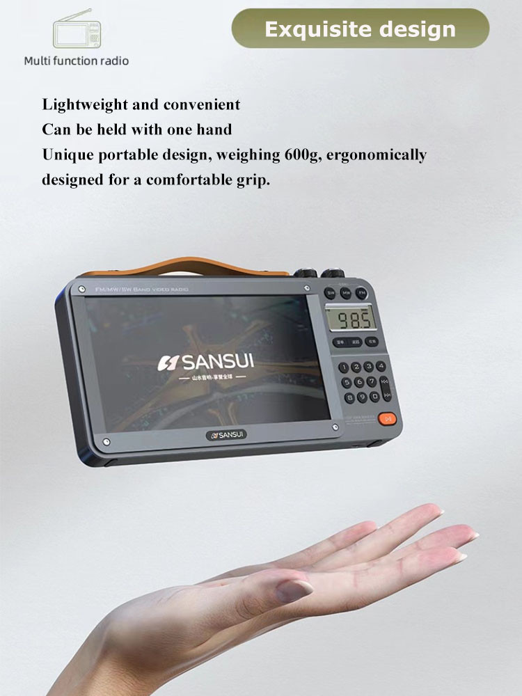 Sansui F51/F50 High-definition Screen Portable Speakers Multifunctional BT Retro Digital FM ...