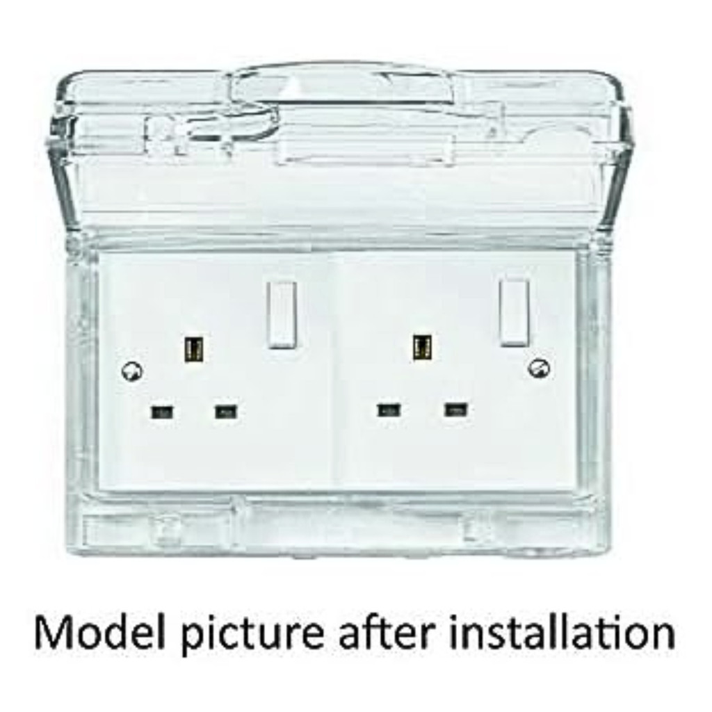 Schneider Electric ET223R_TR Kavacha Weatherproof Socket Cover Twin 2 ...