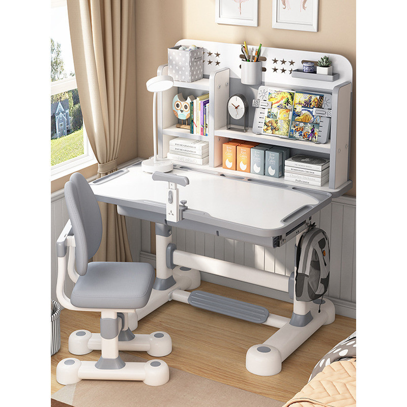 Study Table Ergonomic Kids Height Adjustable Table Student Study Desk ...