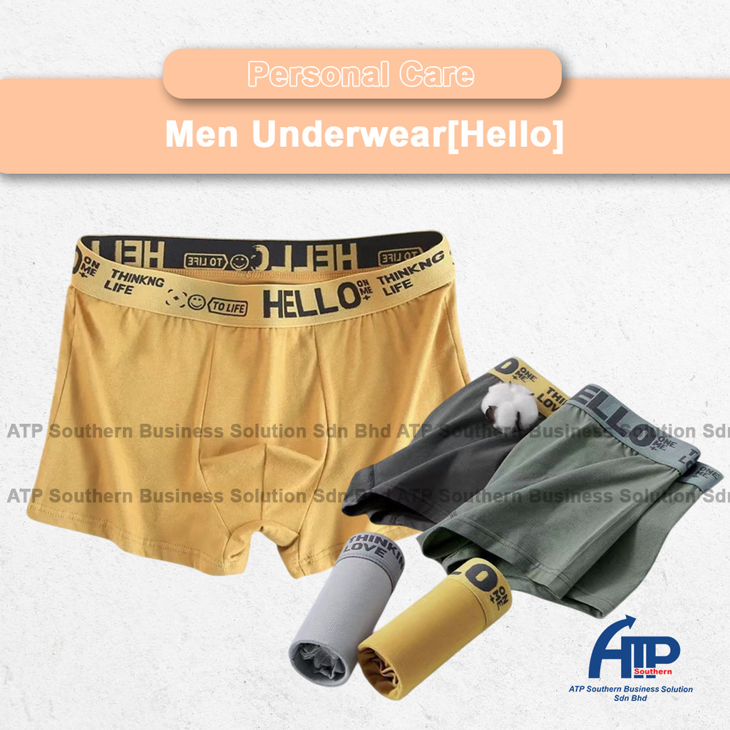 5Pcs Men Boxer Men Underwear Cotton Bamboo Peninju Sukan Luar Seluar ...