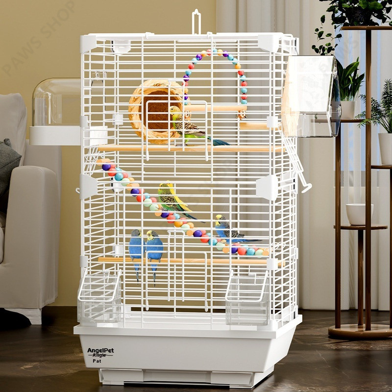 Easy To Clean And Splash Proof Tiger Skin Parrot Birdcage Large Space ...