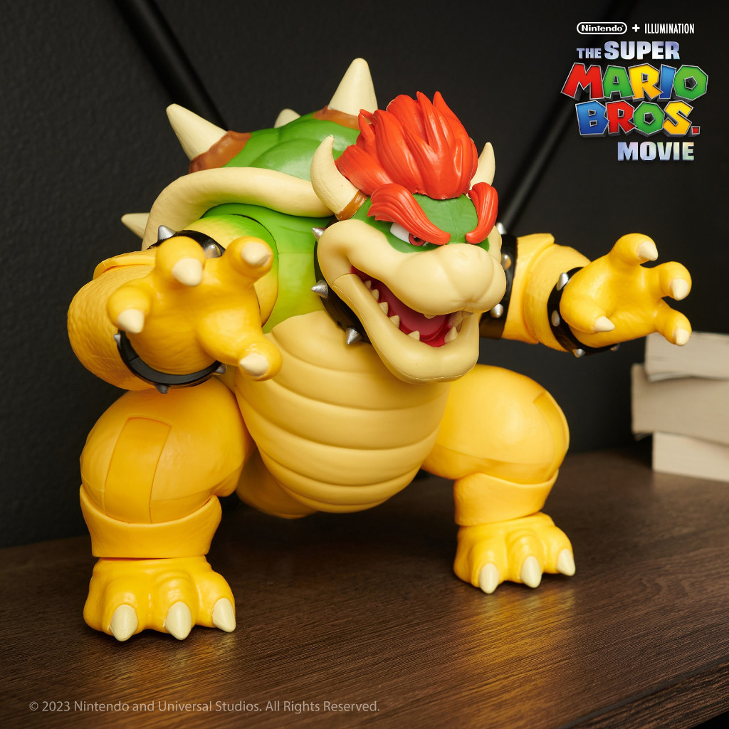 The Super Mario Bros. Movie 7-inch Feature Bowser with Fire Breathing ...