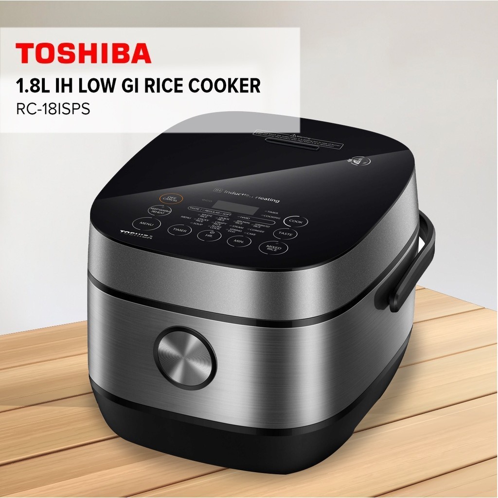 Toshiba RC-18ISPS Black Aluminum 3mm 7-layer Inner Pot Low GI Rice ...