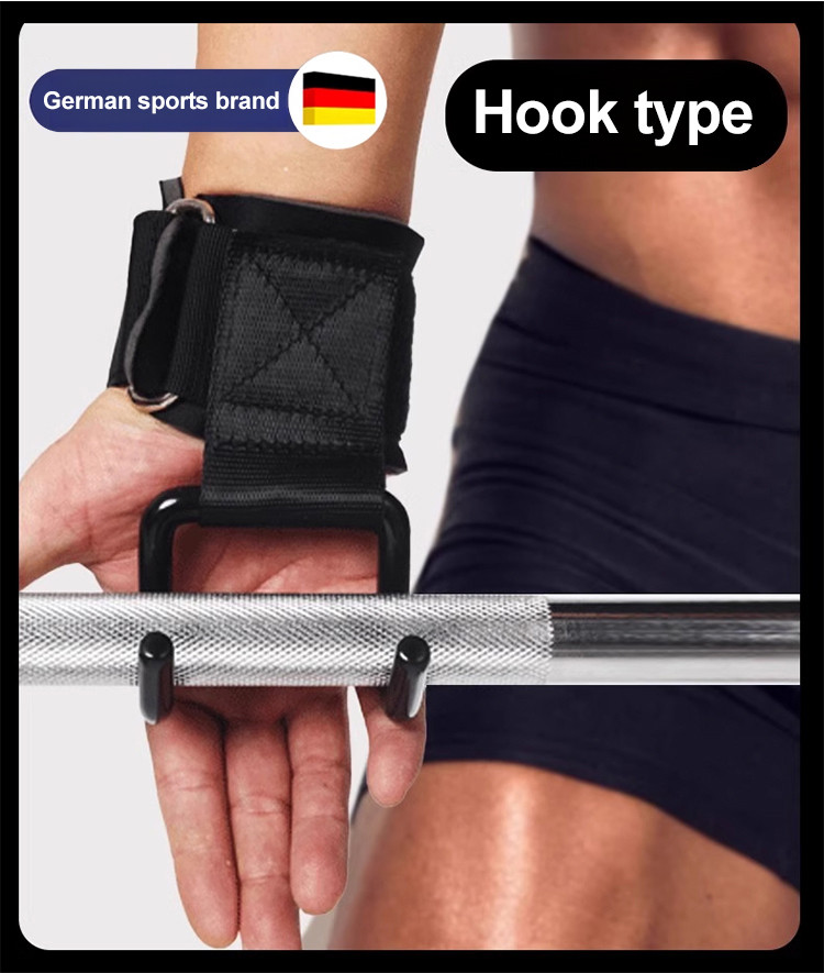 Wrist support hook grip hook trainer Weight lifting Hook Pull-up Adjustable Steel Hook Grips ...
