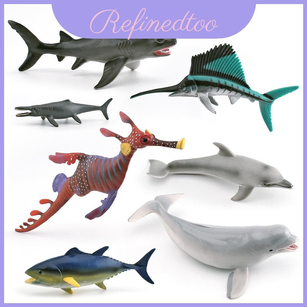 Pvc Captivating Ocean Animal Models White Whale Shark Sea Dragon ...