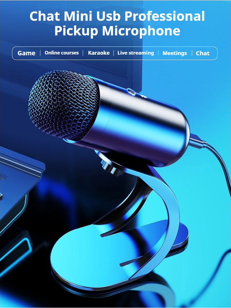 USB professional pickup microphone desktop computer karaoke live wired ...