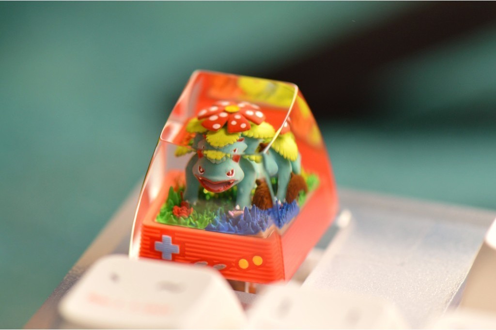 Pokemon Drip-glue Keycap PBT Pikachu Gengar Psyduck Squirtle Bulbasaur ...