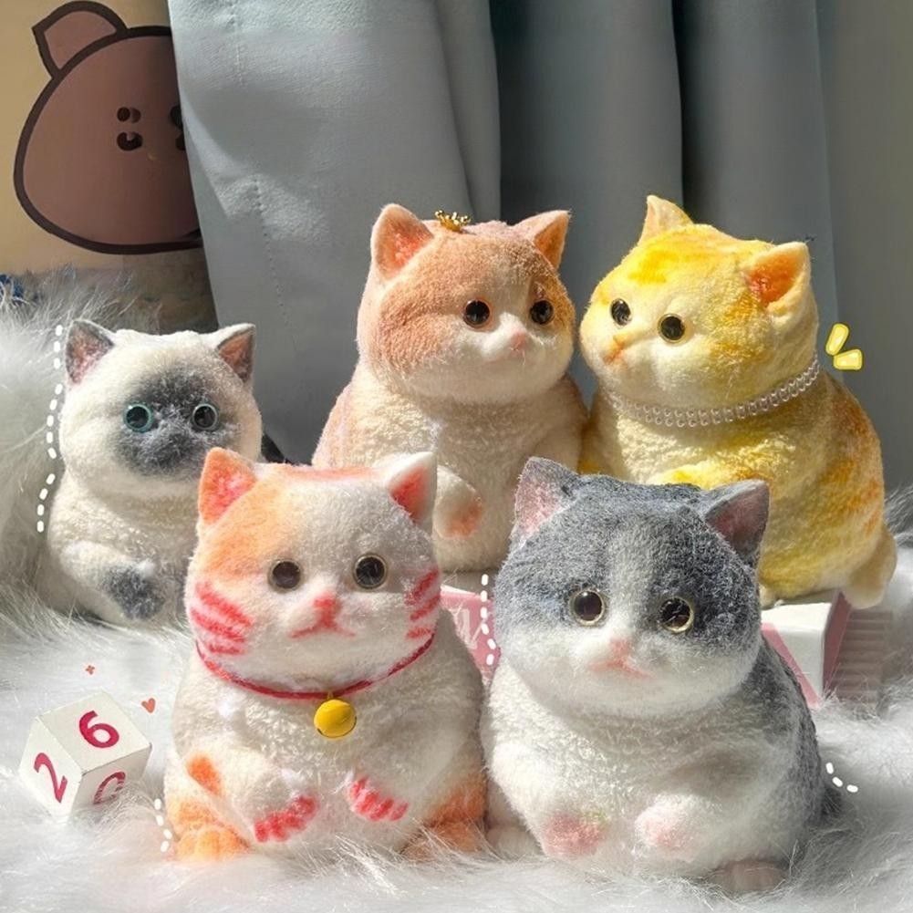 Large Simulation Cat Squeeze Toys Slow Rebound Cute Cat Fidget Toy Kids ...