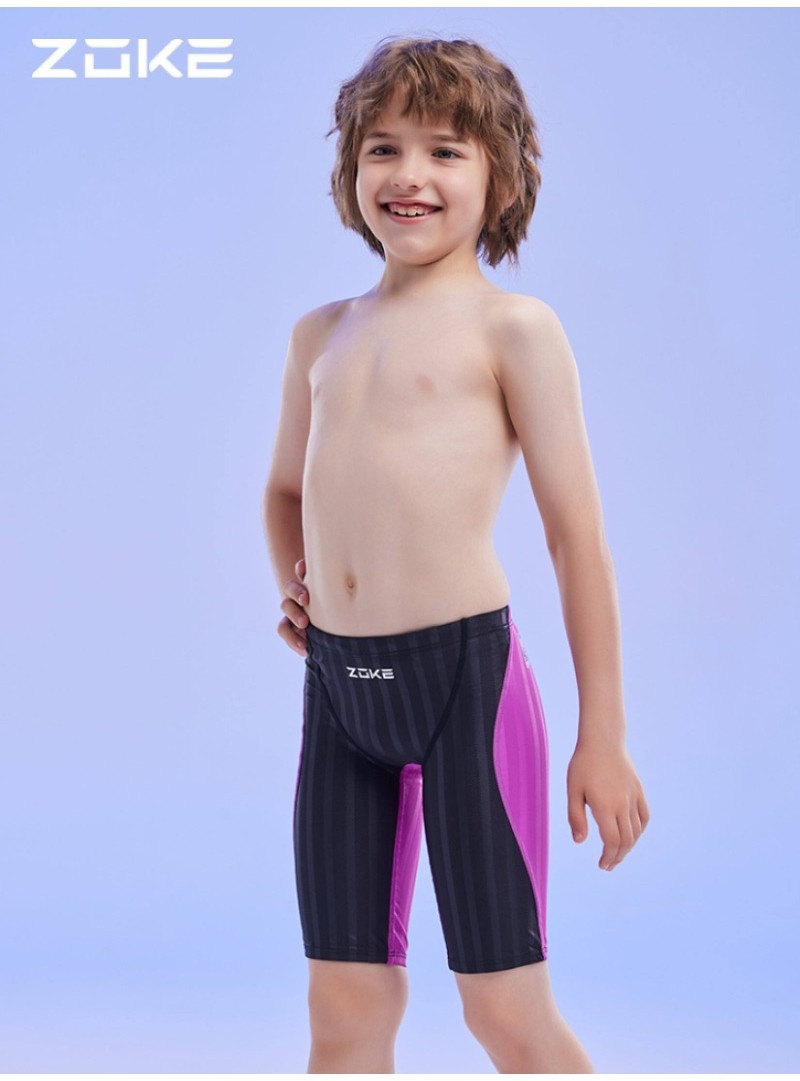 Zoke Swimming Trunks Fina Approved Boys Jammer Athletic Professional Training Swimwear Teenage ...