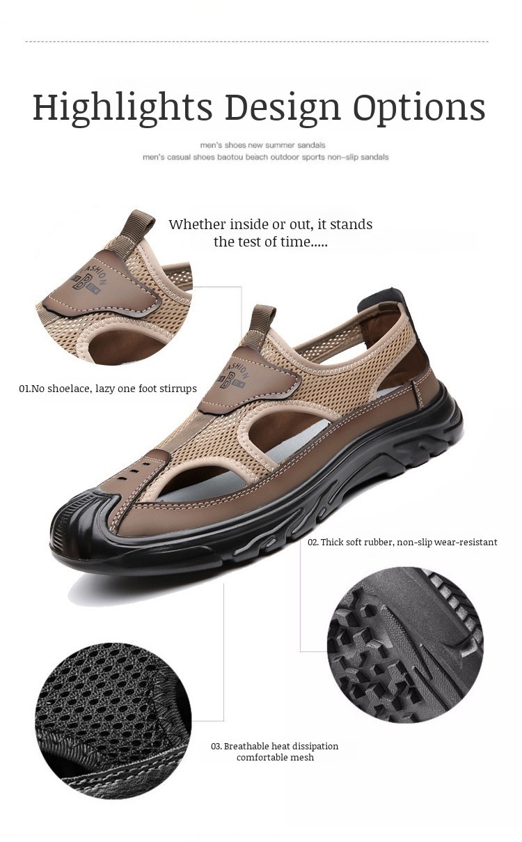 💕Best Sell💕Men's Sandals Essential for Lazy People/One Foot Stirrup ...