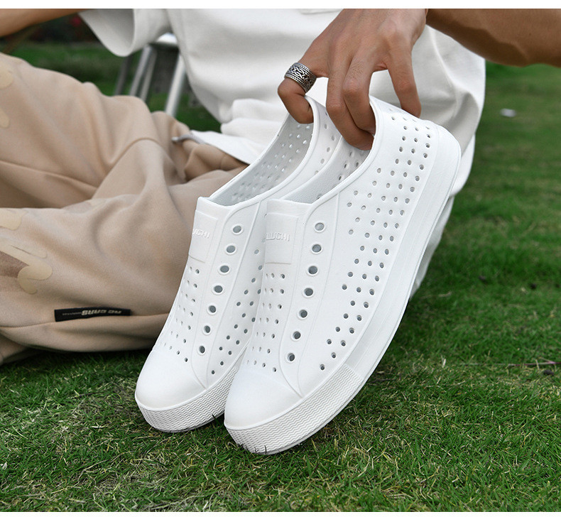 LUCHI Sandals Pure Color Rubber Shoes Unisex Men Women Sandals Beach ...