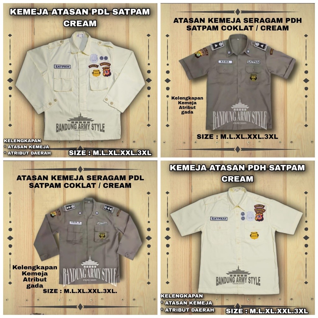 in stock KEMEJA Pdh Security Uniform 2021 Latest PDH Security Uniform ...