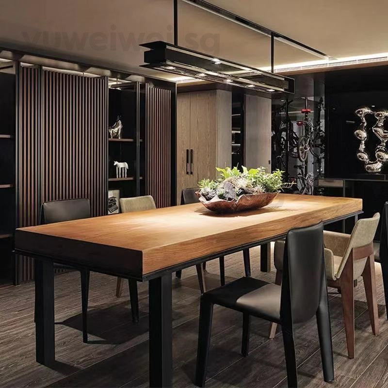 American Style Solid Wood Dining Table Simple Modern Table Household ...