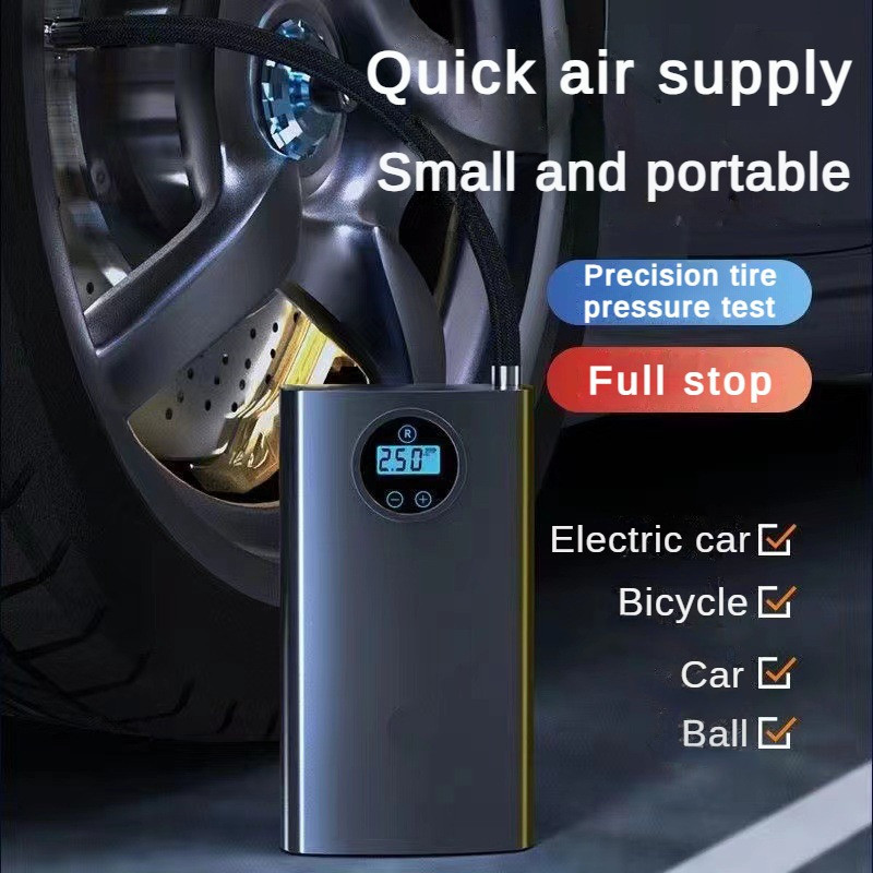 100W Mini Car Wireless Inflation Pump Portable Lithium Battery Air Pump ...