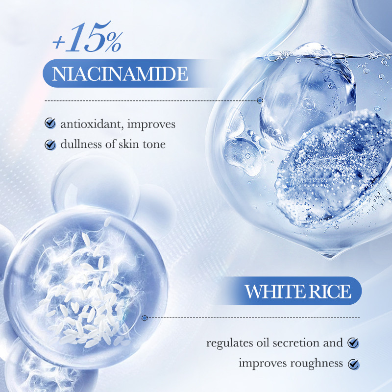 ROREC SADOER White Rice Nicotinamide Brightening Cleanser Deep Cleaning Of Pores Foam Is Dense ...