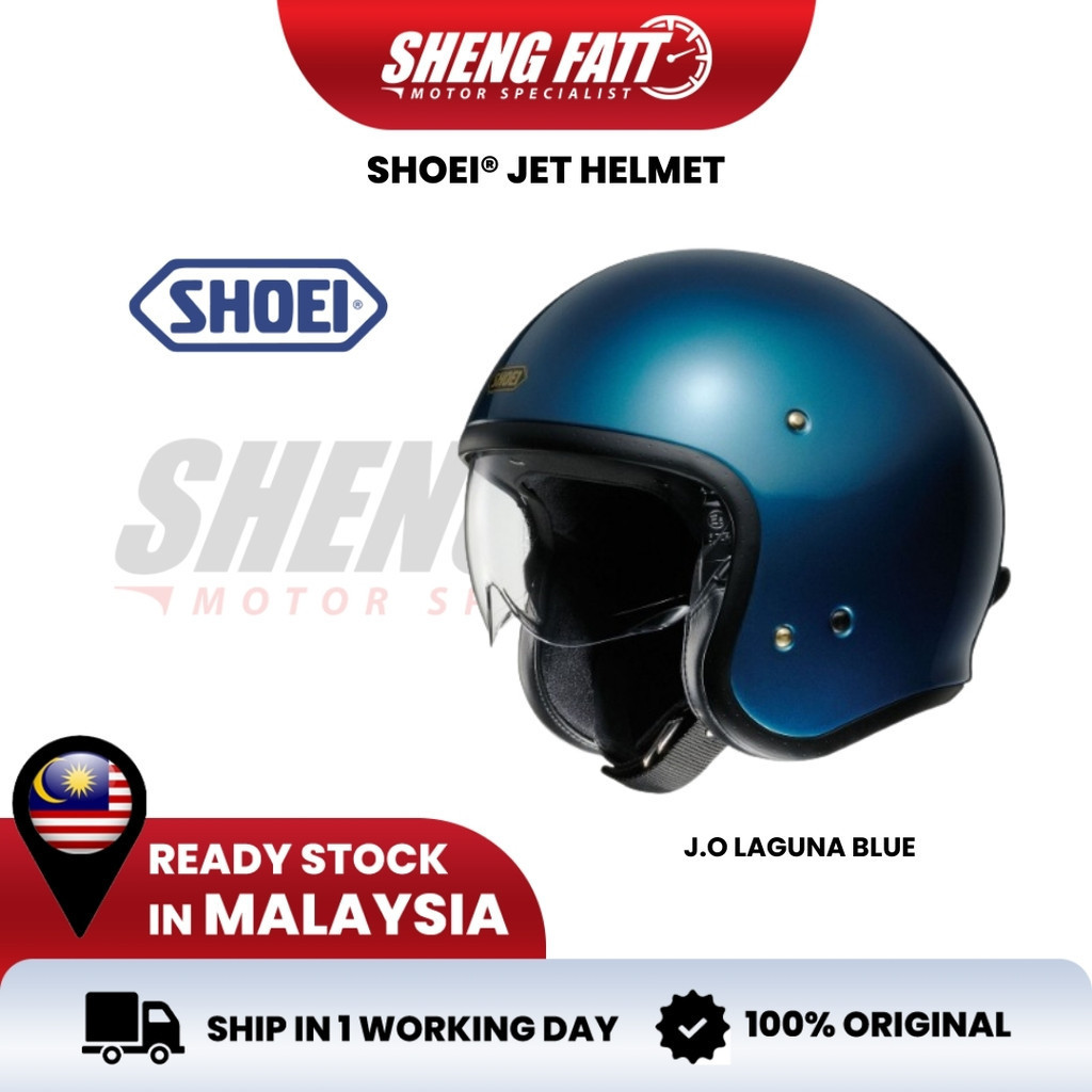 SHOEI JO Helmet Laguna Blue Open Face SIRIM JO Retro Helmet | Shopee Singapore