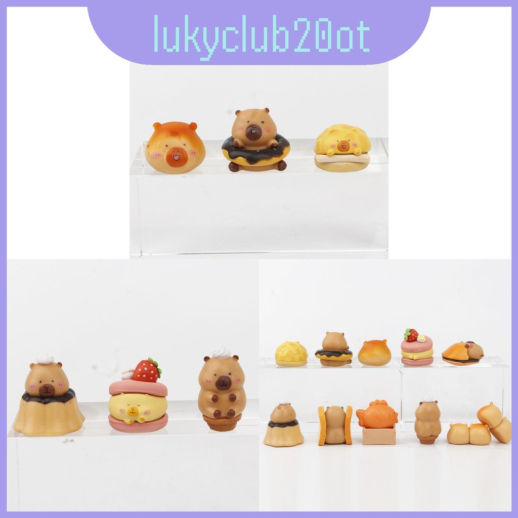 Mini Cute Capybara Toy Figures Bakery Series Collectible Blind Bundle ...