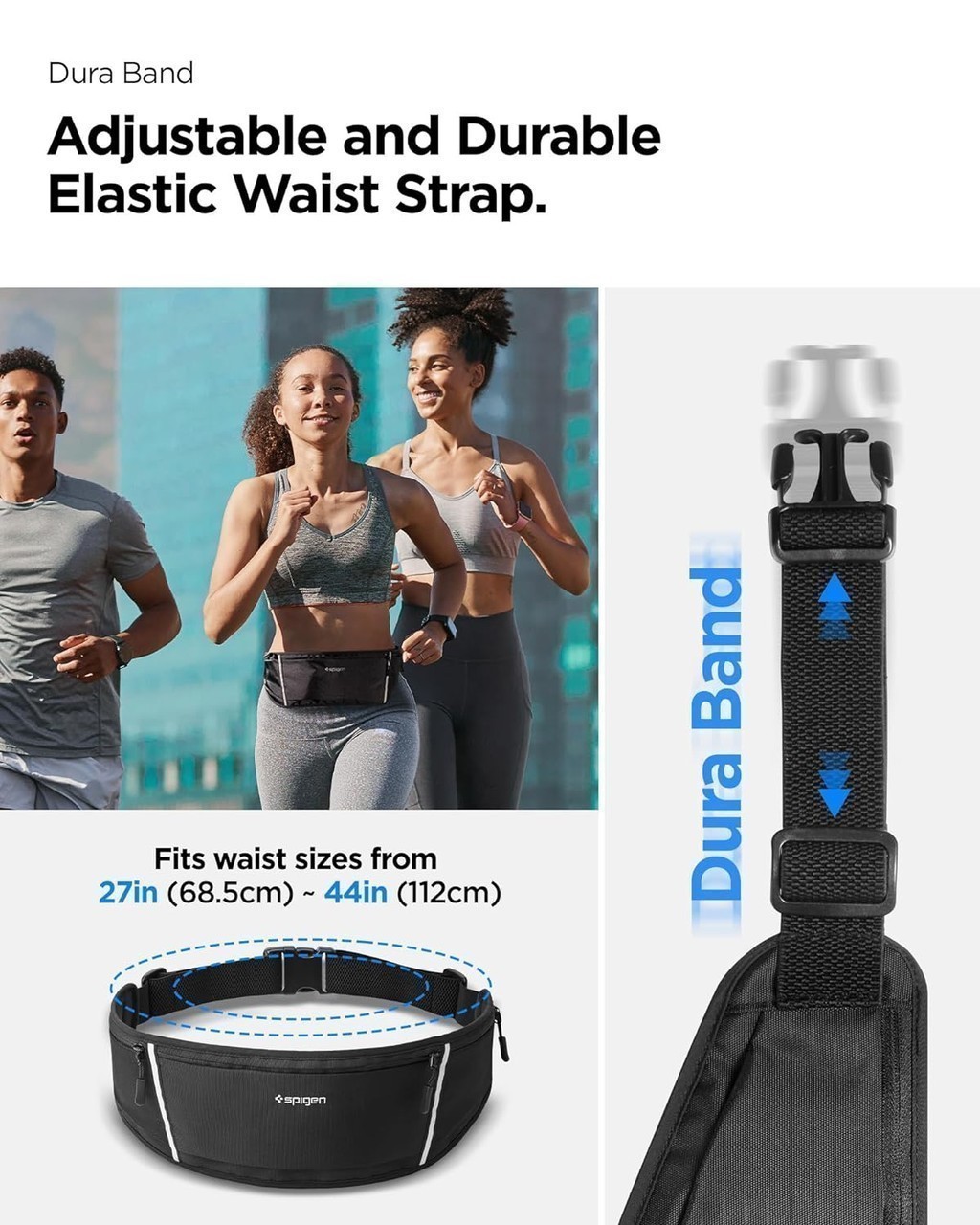 Spigen A710 Waist Bag Running Belt Bag Waist Pouch Phone Holder Running ...