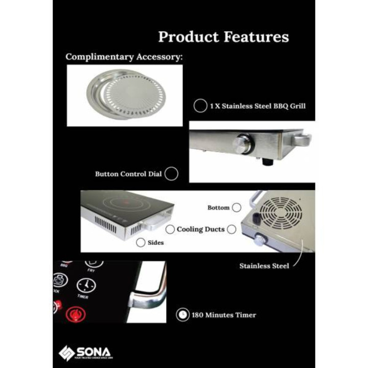 Sona Electric Infrared Ceramic Cooker SIC 3302 | Shopee Singapore