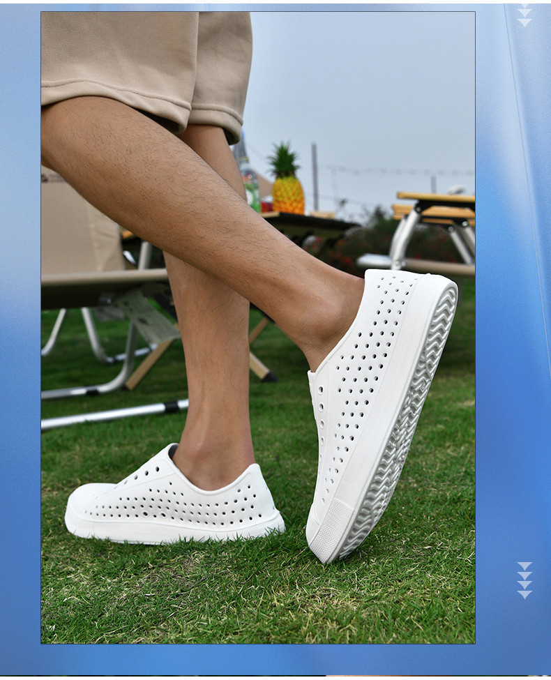 LUCHI Sandals Pure Color Rubber Shoes Unisex Men Women Sandals Beach ...