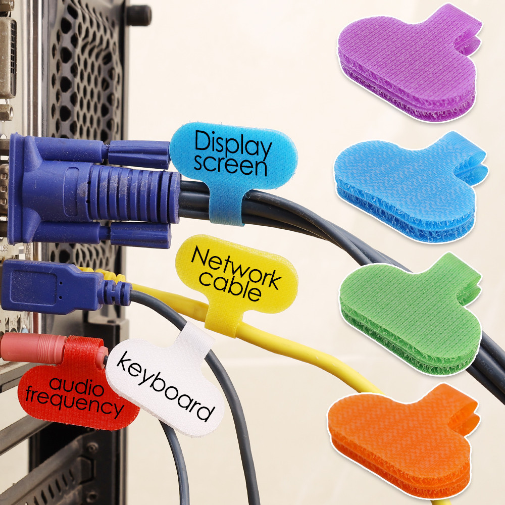 8Pcs Cable Labels Tags - Wire Marking Sticker - Cable Identification ...