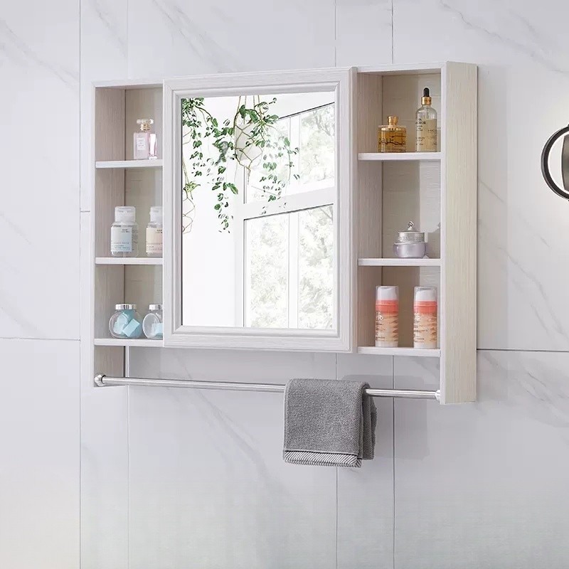 Bathroom Mirror Cabinet Simple Toilet Mirror Storage Integrated ...