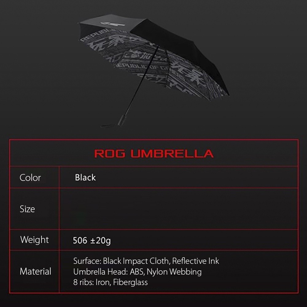 ASUS ROG CH2000 Umbrella - 27-inch Glass Fiber Tail Bone, Black ...