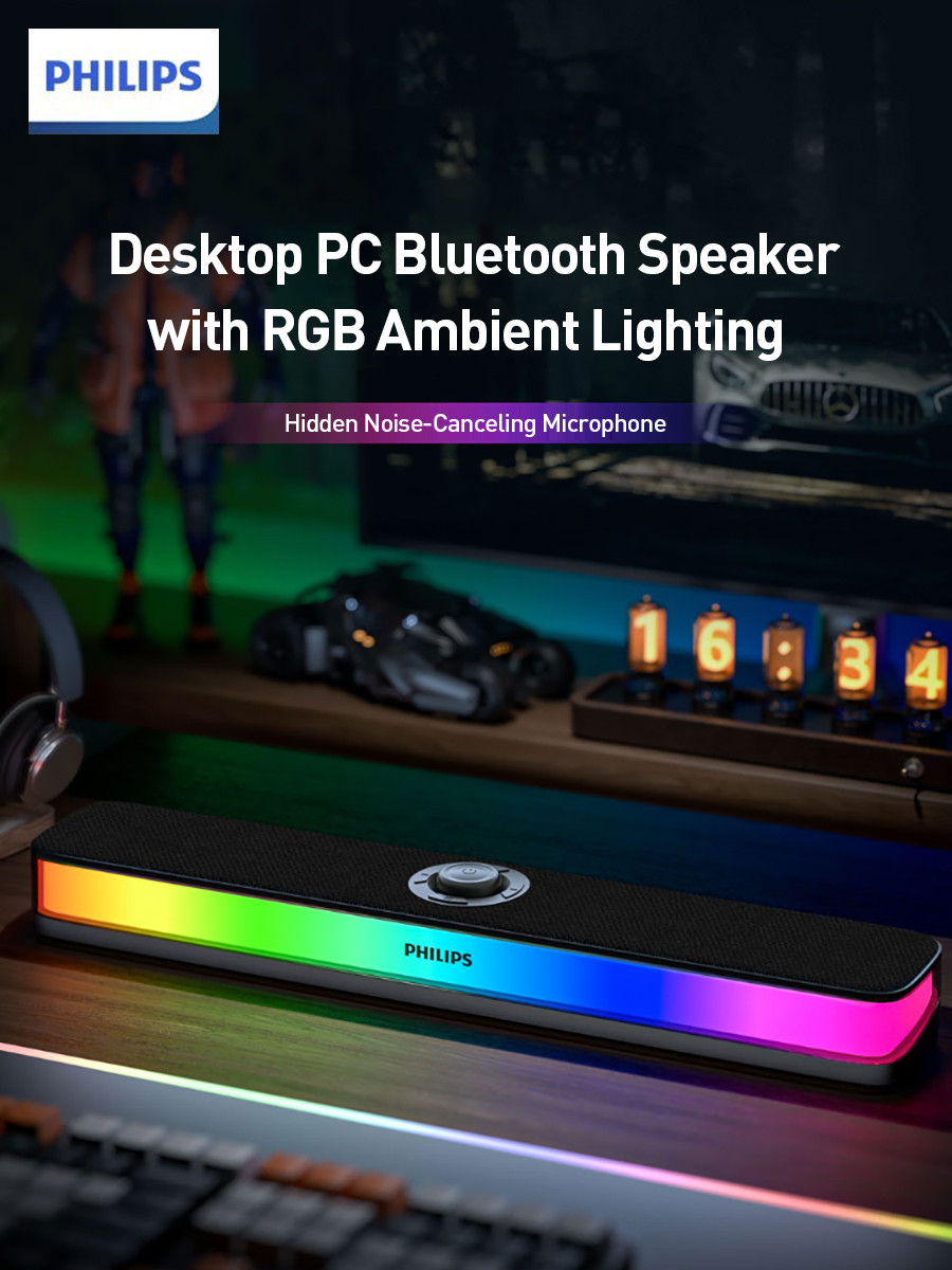 Philips Bluetooth Speaker SPA6109 with Hidden Microphone and RGB ...