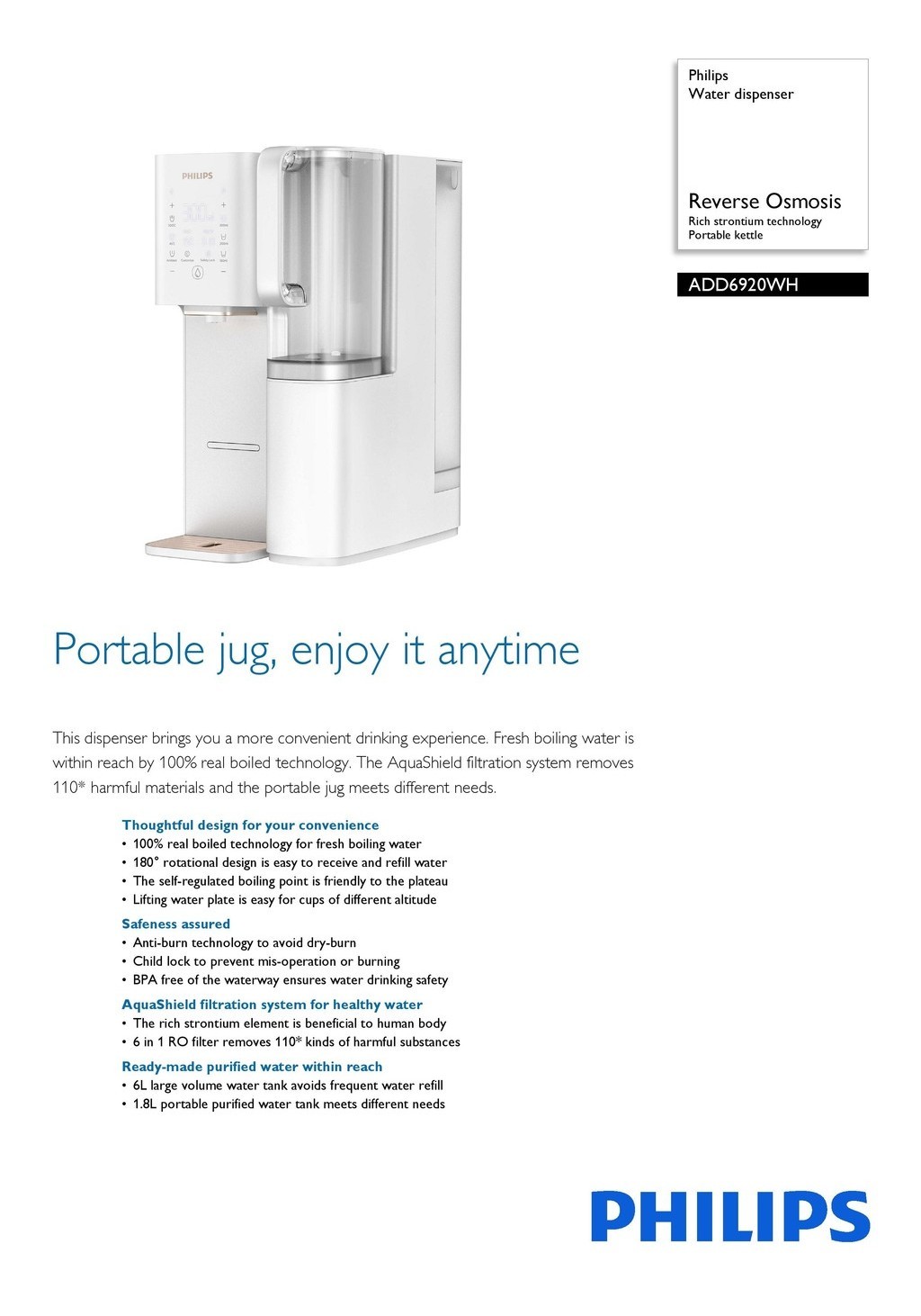 Philips ADD6920 RO Water Dispenser | Shopee Singapore