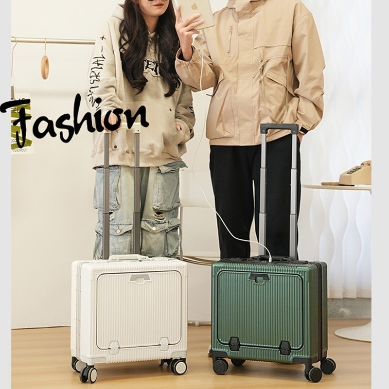 20 Inch Front Open Luggage Lightweight Travel Small Luggage | Shopee ...
