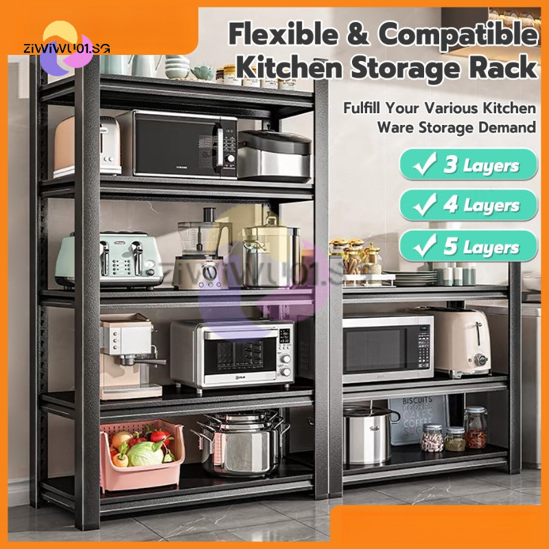 Heavy Duty Metal Rack Boltless Shelf Movable Kitchen Rack Storage Shelf ...