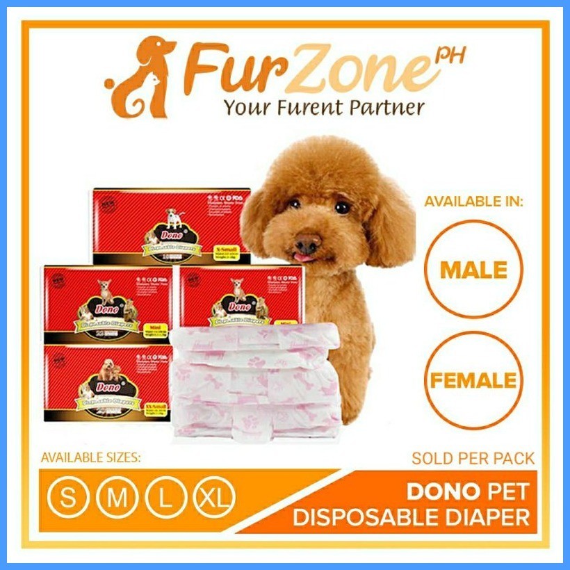 DONO PET DISPOSABLE DIAPERS FOR FEMALE AND MALE DOGS AND CATS (SOLD PER ...