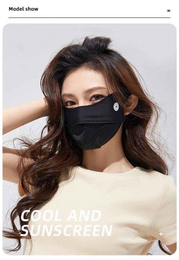 UPF50+ cold sun protection/UV all-in-one mask, women's thin, breathable ...