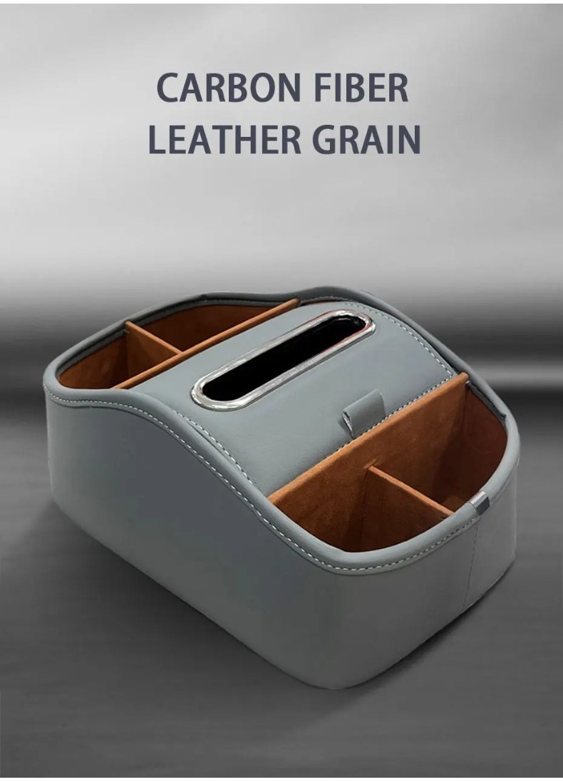 Car Armrest Box Universal Center Console Organizer Multi-Functional Pu ...