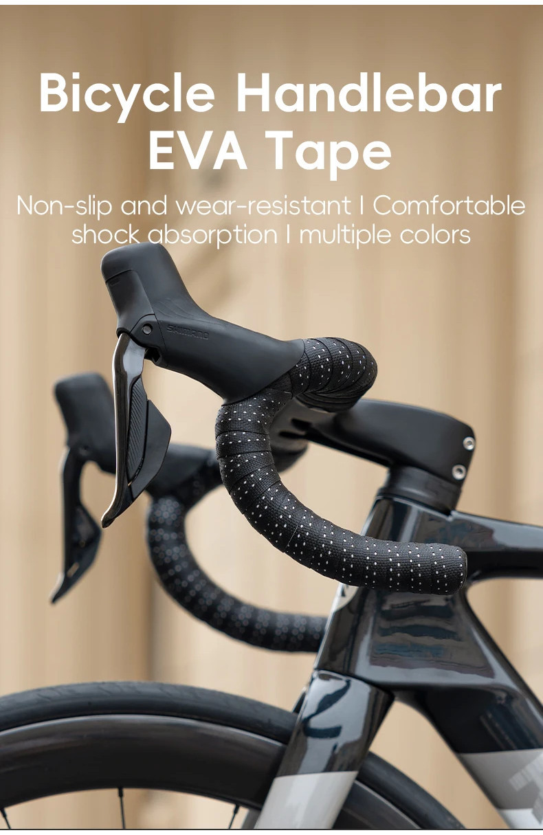 ROCKBROS Road Bike Handlebar Tapes Anti-Slip PU EVA Breathable Shock ...