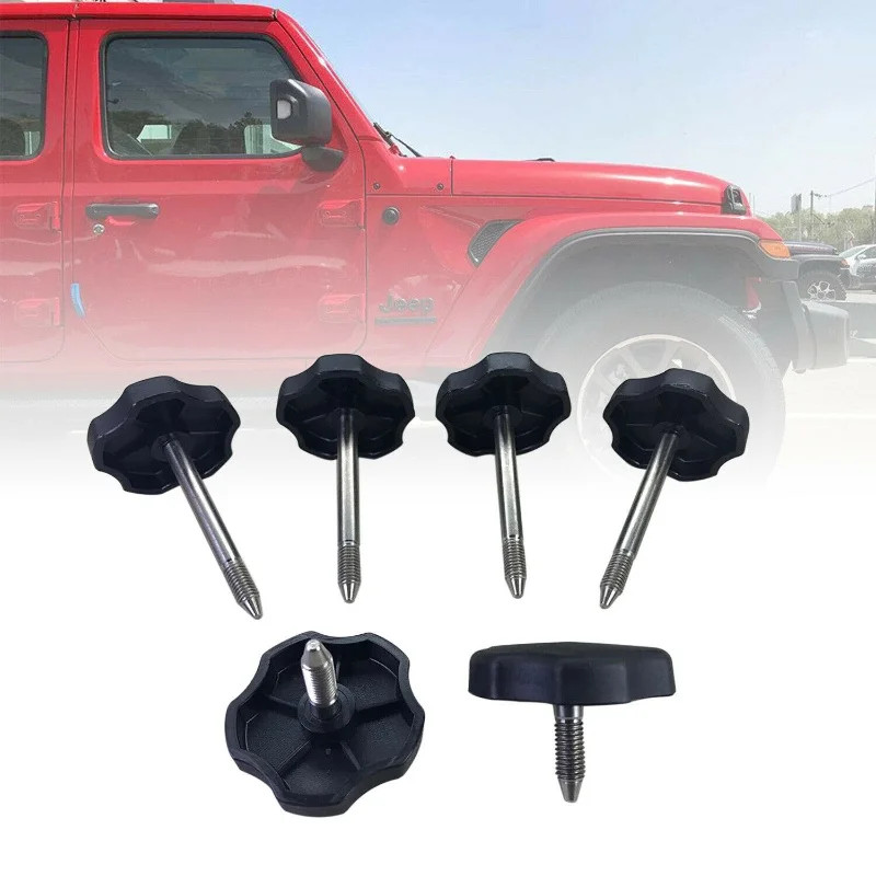 6pcs 4 Doors soft top window frame/surround knob pin screws for Jeep ...