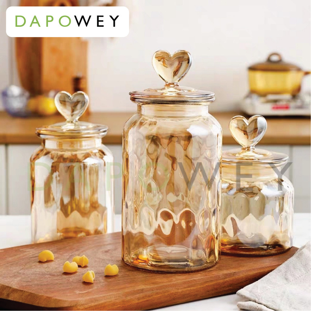 DW Airtight Glass Jar Storage Biscuits Large Capacity Nordic Food Jar ...