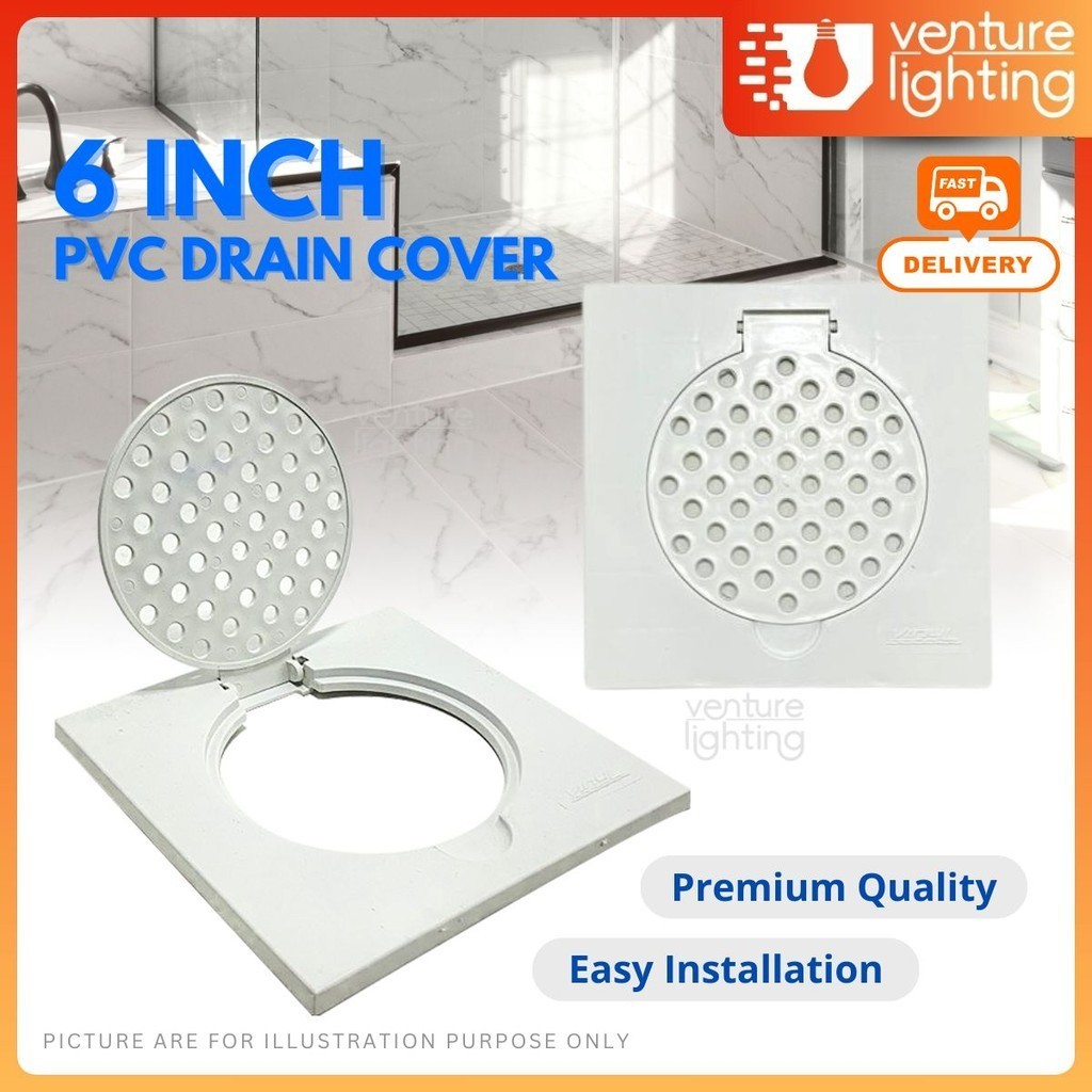 6" Premium PVC Bathroom/Toilet Floor Trap Replacement/Floor Grating ...