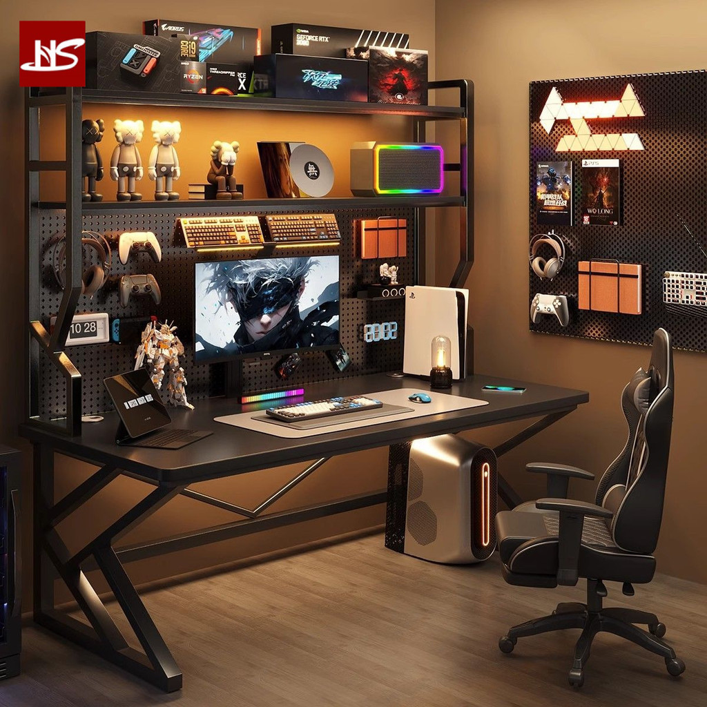 HS Esports desk, perforated board, desktop computer desk, bedroom, home ...