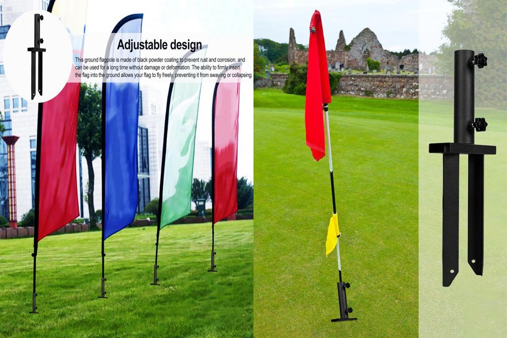 ZNCE_ Heavy-duty Flag Pole Corrosion-resistant Flag Stand Adjustable ...