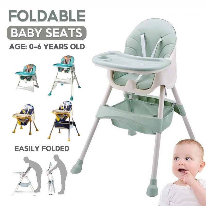 Foldable Baby Chair Baby Dining Chair Multi-functional Baby Safety High ...