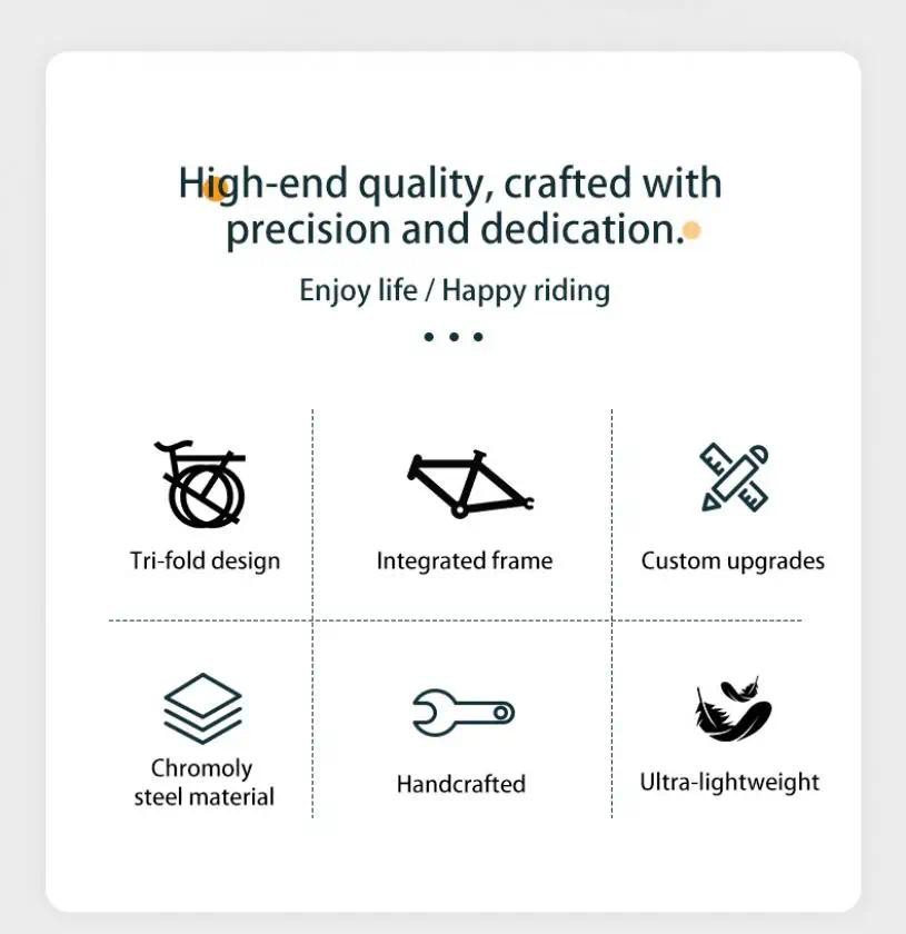 Litepro 20Inch External 9Speed Tri-fold Folding Bicycle Dual C Brake S ...