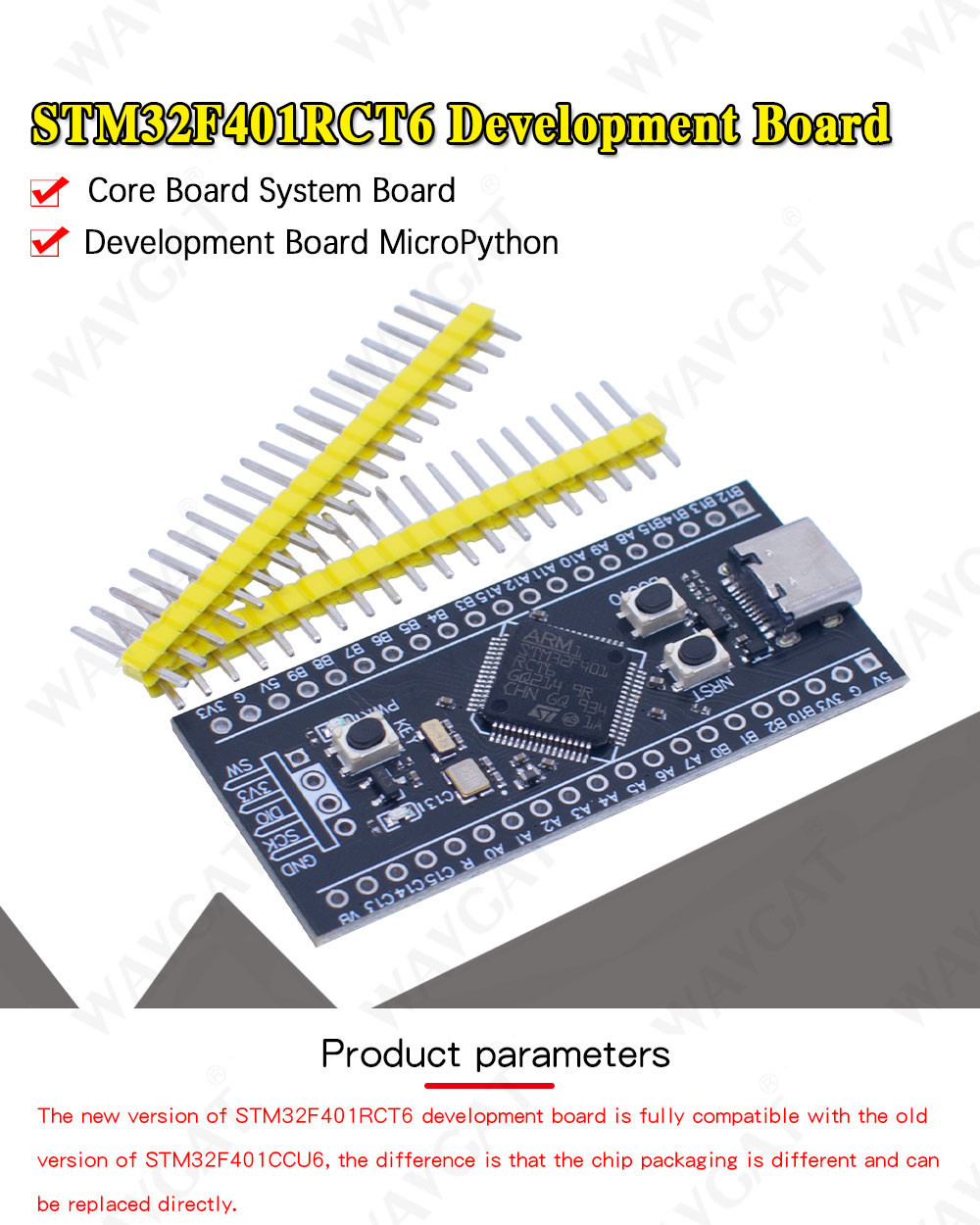 Stm32f401rct6 Minimum System Development Board Stm32 Arm Core Learning 3593