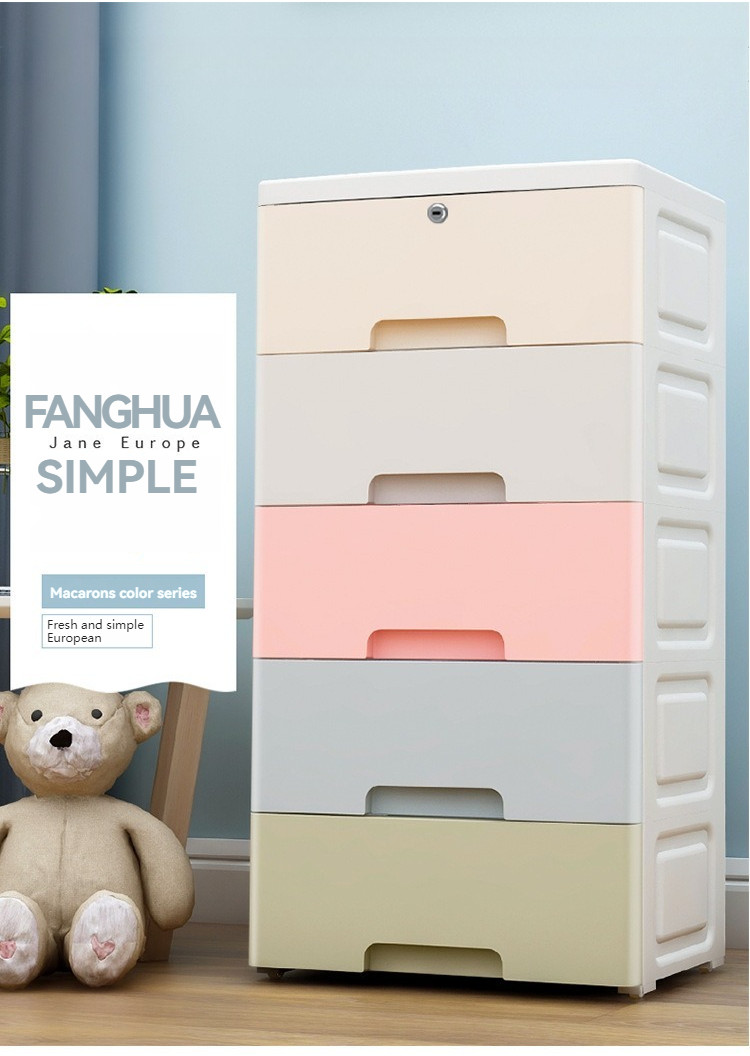 Multi-Layer Children's Storage Box Plastic Drawer Storage Cabinet Baby ...