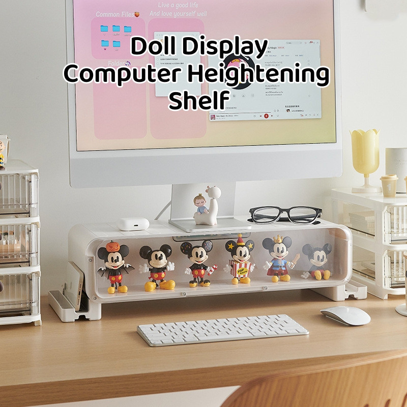 Toy Display Office Monitor Elevated Rack Desktop Organize Household Neck Computer Screen Bracket ...