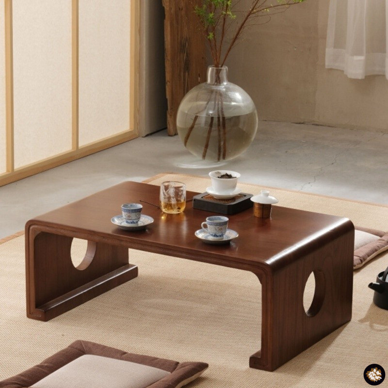 CAQ Tea Bay Window Solid Wood Side Balcony Low Minimalist Square Coffee ...