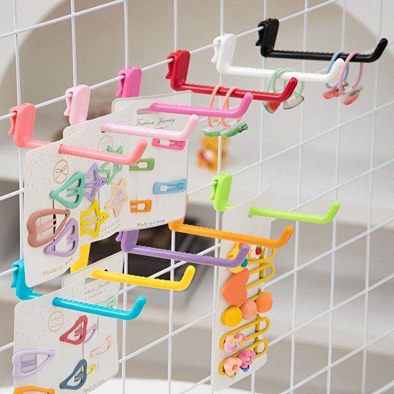 10/20Pcs Metal Mesh Panel Hangers - Multi-Color, Durable, Plastic ...