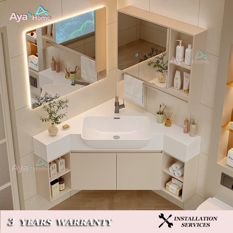 【Pre-sale period 23 days】Triangle Bathroom Cabinet Fixed Corner Shaped ...