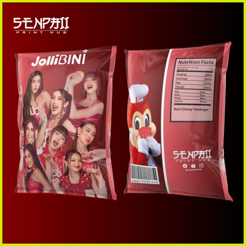 BINI X JOLLIBEE: JOLLIBINI PHOTOCARDS with CHIP BAG | Shopee Singapore